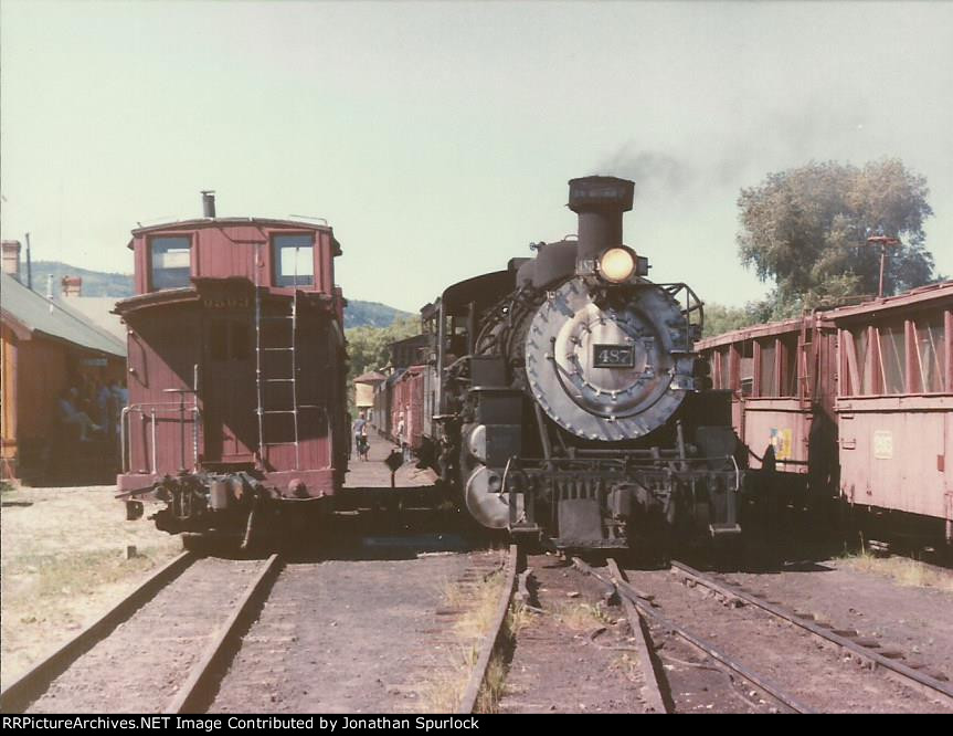 D&RGW 487, arriving in Chama